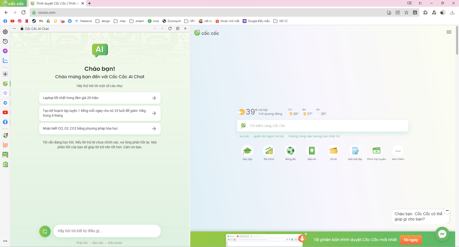 Ra mắt Cốc Cốc AI Chat - Trợ lý trình duyệt tối ưu cho người Việt