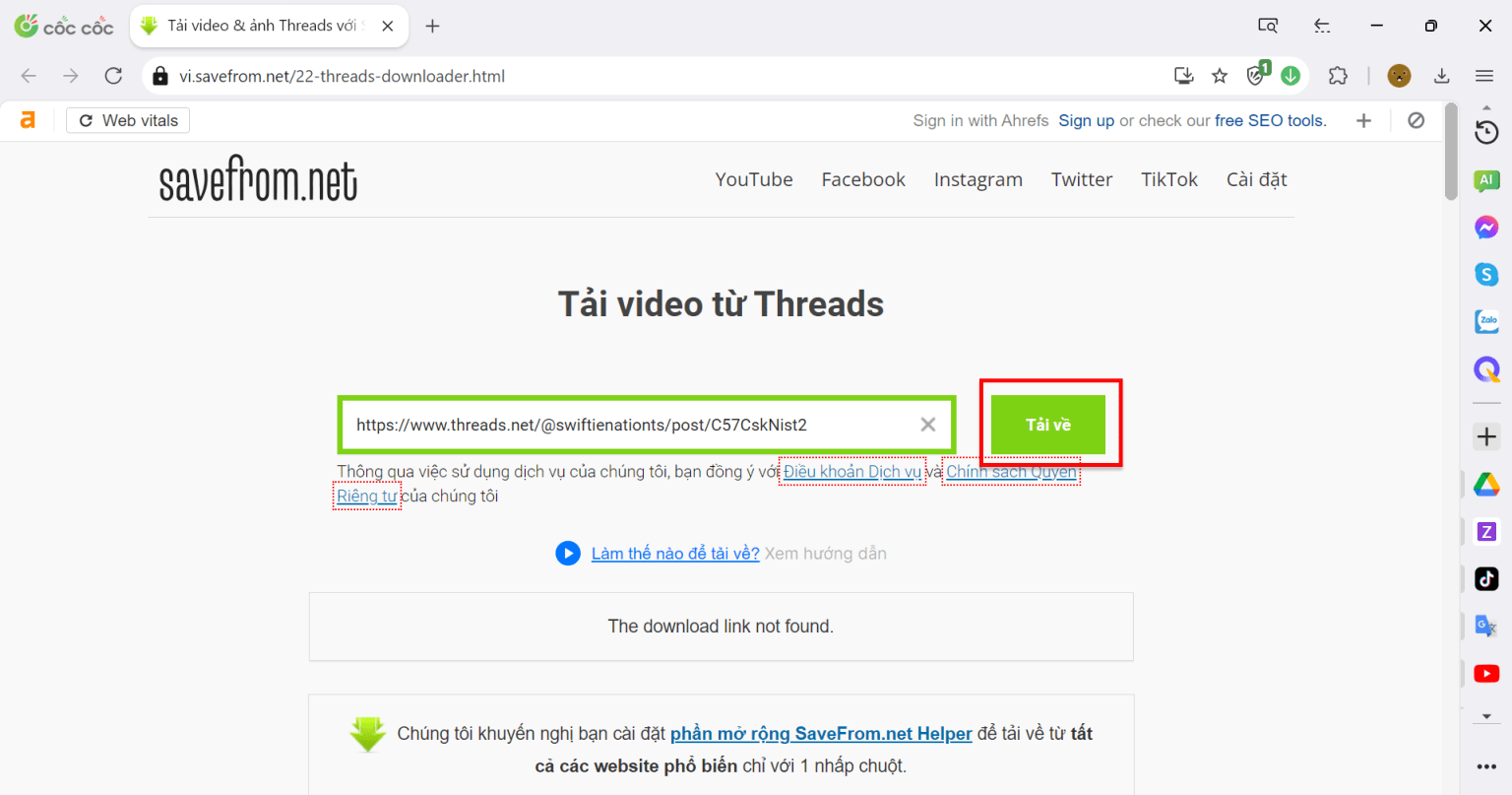 [Có video hướng dẫn] Cách tải video Threads miễn phí