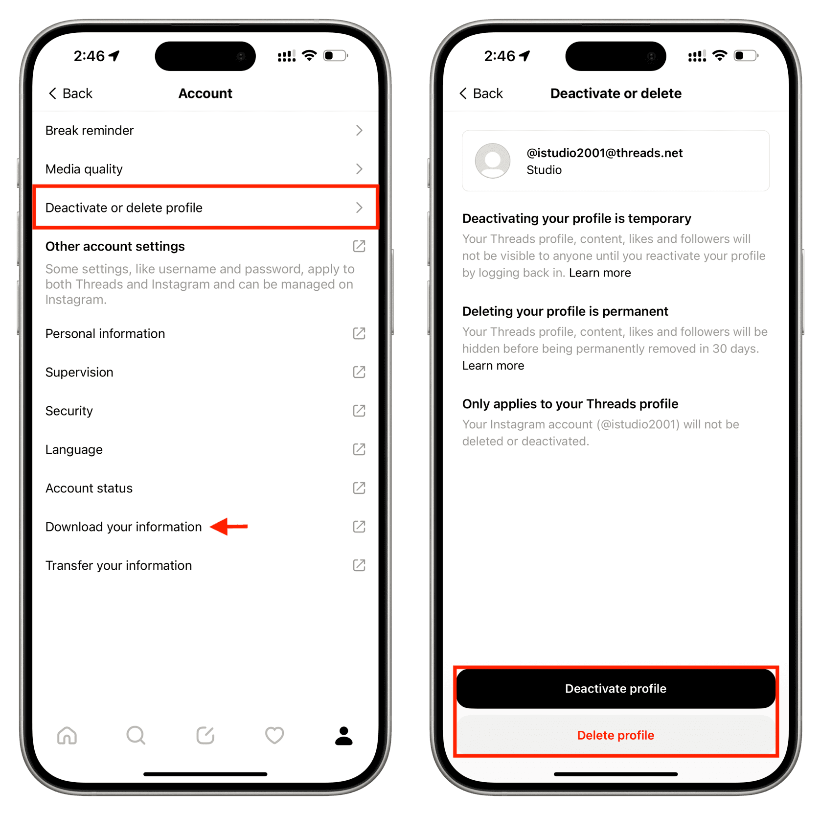 Cách xóa tài khoản Threads - Blog Cốc Cốc