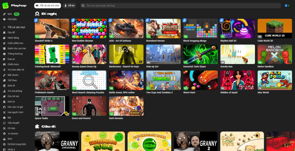 Tổng hợp những trang web chơi game hay nhất cho mọi lứa tuổi