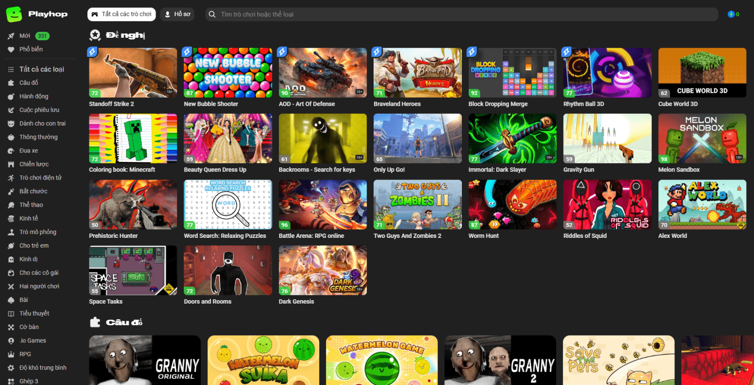 Tổng hợp những trang web chơi game hay nhất cho mọi lứa tuổi