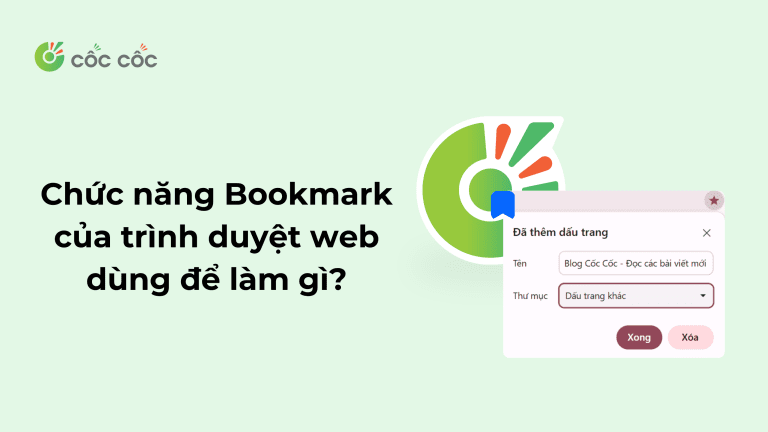 Chức năng Bookmark của trình duyệt web dùng để làm gì?