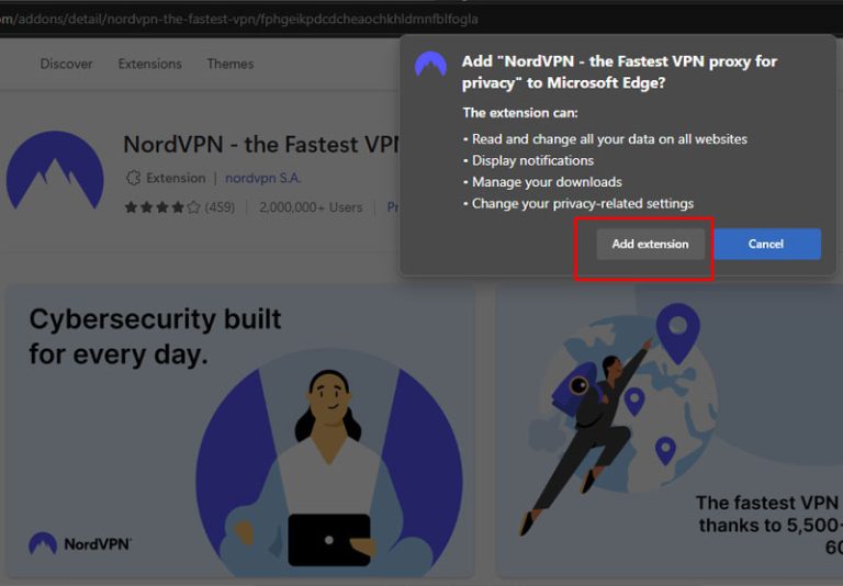 Cách cài đặt NordVPN Extension trên Chrome, Cốc Cốc, Edge
